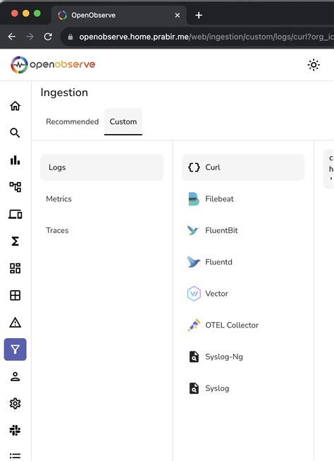 Ingestion Tabs Not Visible In Safari · Issue 1967 · Openobserve