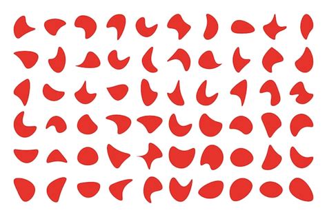 Premium Vector Random Blob Shapes Organic Blobs Set Rounded Abstract Organic Shape Collection
