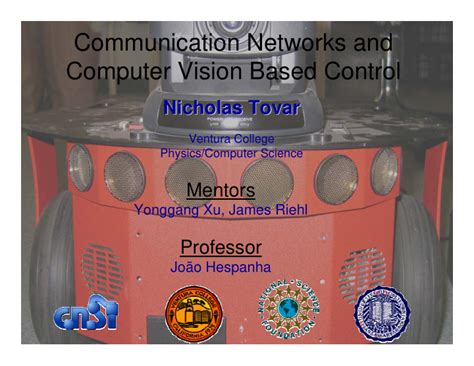 [ppt] Communication Networks And Computer Vision Based Control Nicholas Powerpoint