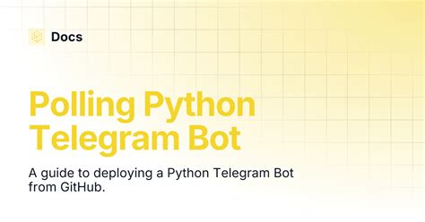 Polling Python Telegram Bot Docs
