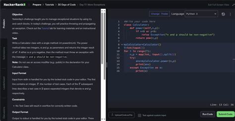 30daysofcode Day16 Hackerrank Problemsolving Codingchallenge Python Manan Hemani