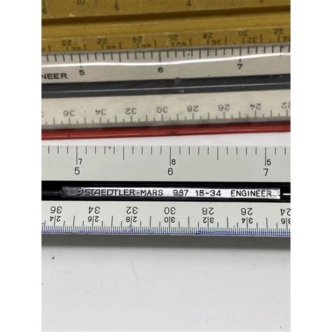 Lot 9 Vintage Architect Engineer Scale Triangular Rulers Staedtler Alvin Etsy