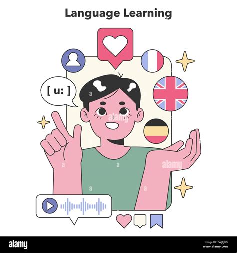 Language Learning Concept Interactive Online Platform For Mastering