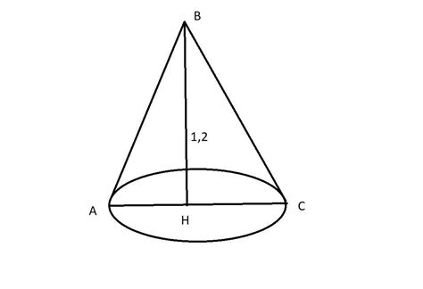 Площа осьового перерізу конуса дорівнює 0 6 Висота конуса дорівнює 1 2 Обчислити площу бічної