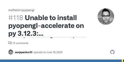 unable to install pyopengl accelerate on py 3 12 3 `src numpy