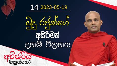14 බුදු රජුන්ගේ අසිරිමත් දහම් විග්‍රහය අච්ඡරිය මනුස්සෝ 2023 05 19