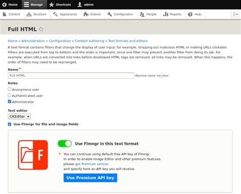 file manager for drupal 10 flmngr