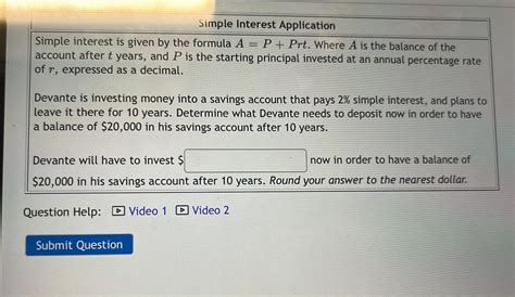 Answered Simple Interest Is Given By The Formula A P Prt Where A