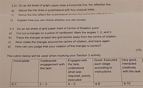 3 2 on an a4 sheet of graph paper draw a horizontal
