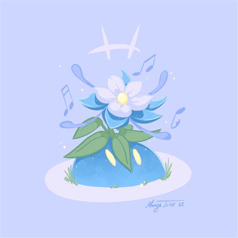 I Drew Some Dendro Slimes As Liyue Flowers R Genshin Impact