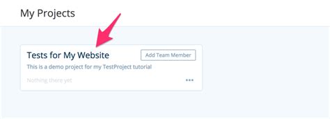 Running Tests With Testproject