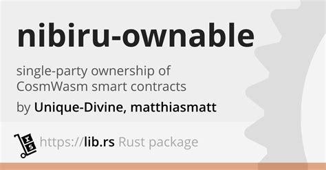 Nibiru Ownable Unregulated Finances In Rust Lib Rs