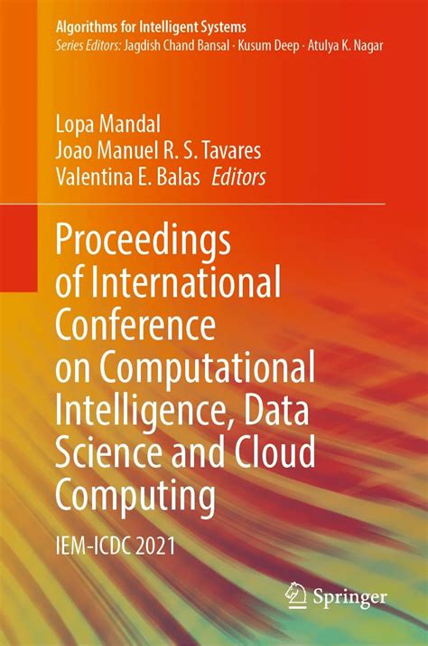 Pdf Proceedings Of International Conference On Computational Intelligence Data Science And