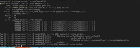 Warning Sasl Authentication Failure Cannot Connect To Saslauthd