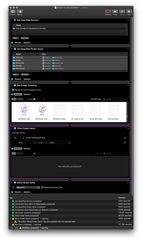 How To Use Automator To Filter Finder Items On Network Shares Ask