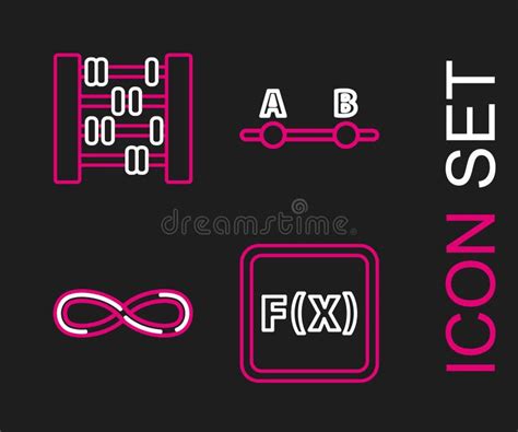 Set Line Function Mathematical Symbol Infinity Graph Schedule Chart Diagram And Abacus Icon