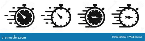 Stopwatch Icons Set Outline Timer Symbol Outline Stopwatch Icon Linear Alarm Pictogram Vector