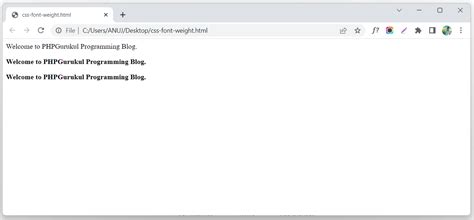CSS Font Weight Font Weight With A Number