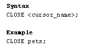 Close Cursor PL SQL ORA Invalid Cursor