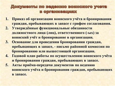Порядок введения воинского учета в организациях презентация онлайн