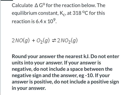 Solved Calculate G For The Reaction Below The Equilibrium Chegg