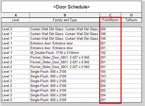 SCHEDULE REVIT DOORS WINDOWS BY FROM ROOM TO ROOM IN LINKS RV Boost