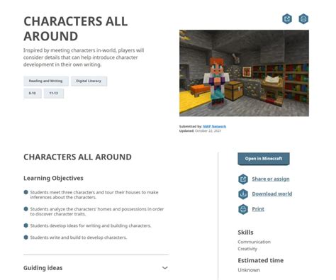 Lesson Plans For Educators—minecraft Education Edition Tesol