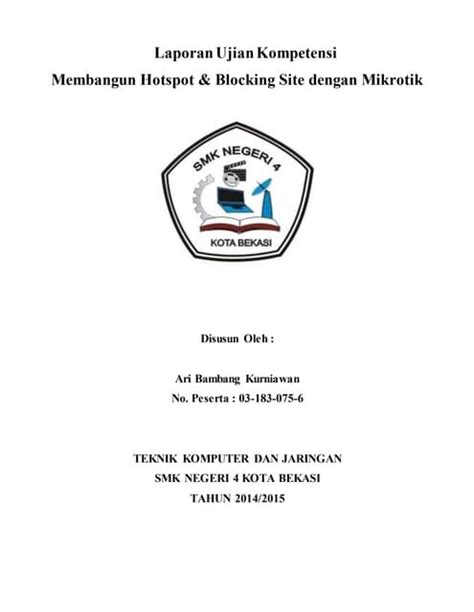 Membangun Hotspot And Blocking Site Dengan Mikrotik Docx