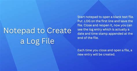How To Use Notepad To Create A Log File Techtown