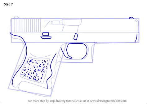 How To Draw Glock 18 From Counter Strike Counter Strike Step By Step DrawingTutorials101 Com