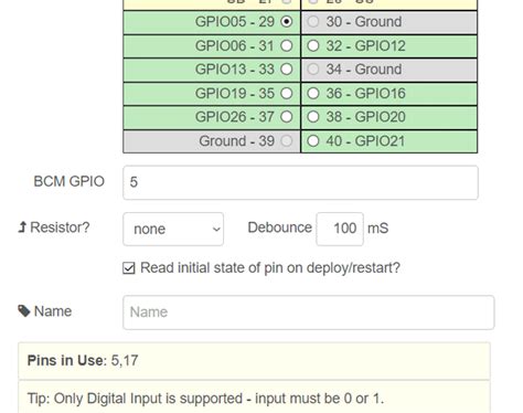 Input Gpio Rnodered
