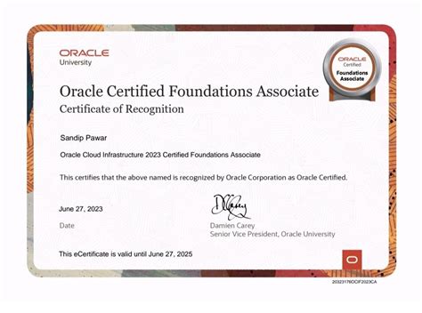 Sandip Pawar On Linkedin Foundation Associate Certification In Oci