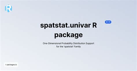 Spatstatunivar R Package Documentation R Packages