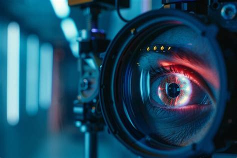 Premium Photo An Iris Scan At A Military Base For Secure Facilit
