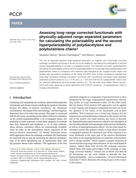 Pdf Assessing Long Range Corrected Functionals With Physically