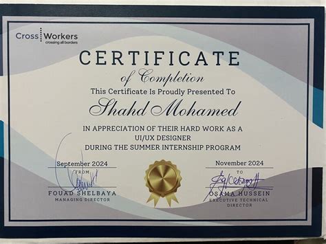 Shahd Mohammad On Linkedin Im Thrilled To Share That I Have Completed My Uxui Internship At