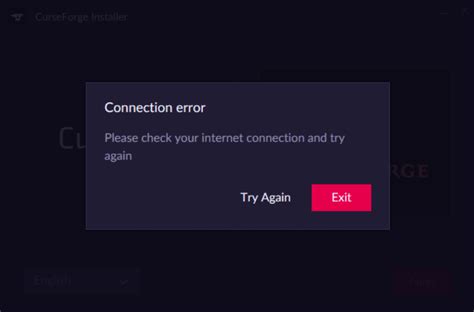 Curseforge Installer Connection Error How To Fix This Issue Obviously My Internet Connection