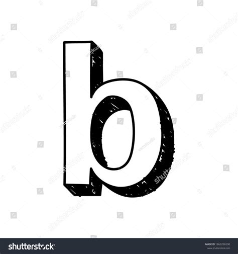 B자 손으로 그린 기호 작은 영어 스톡 벡터로열티 프리 1863296590 Shutterstock