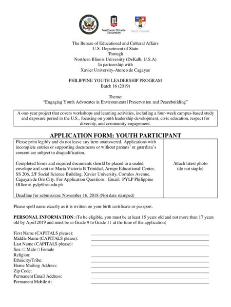 Fillable Online Adult Participant Application Form Fax Email Print Pdffiller
