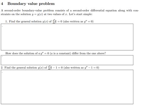 Solved Boundary Value Problem A Second Order Chegg Com