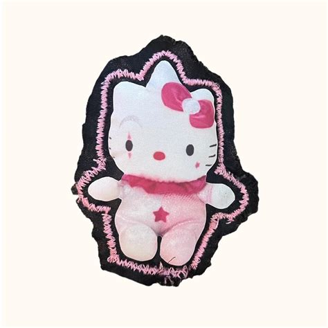 Handmade Hello Kitty Clown Hair Clip ⌒ °v Depop