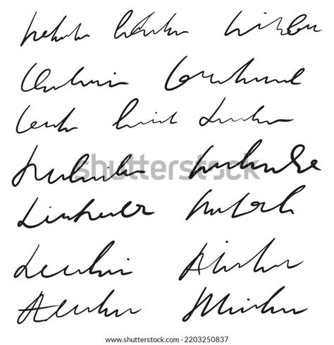 Handwritten Abstract Text Vector Cursive Script Stock Vector Royalty
