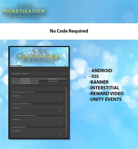 ADS Monetization Manager For UnityADS And Google Admob