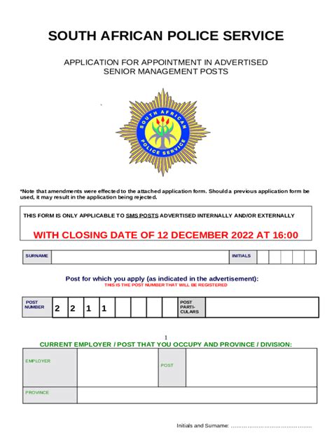 Saps Application Doc South African Police Doc Template Pdffiller