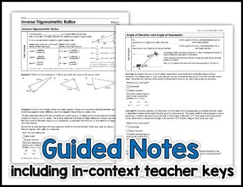 Inverse Trigonometric Ratios Lesson Right Triangle Trigonometry