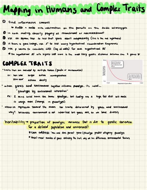 Mapping In Humans And Complex Traits Biol 14a Studocu