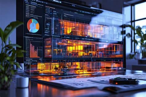 High Tech Display Data Insights In Modern Finance Or Tech Stock