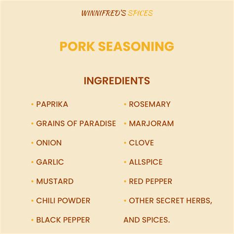 Pork Seasoning Winnifreds