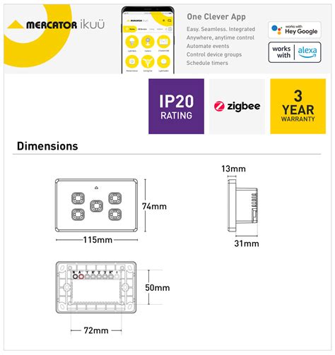 Ikuü Smart Zigbee Five Switch Mercator
