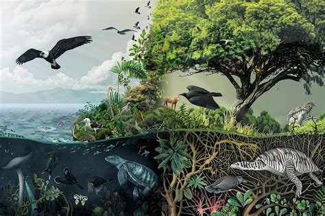 Examine The Relationship Between Biodiversity And Generative Ai Premium Ai Generated Image